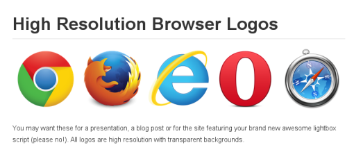 High resolution browser logos - Leonid Mamchenkov